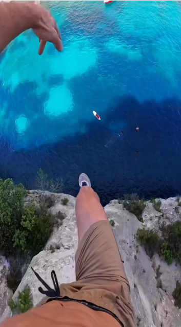 Airtime madness on a 30m cliff jump
