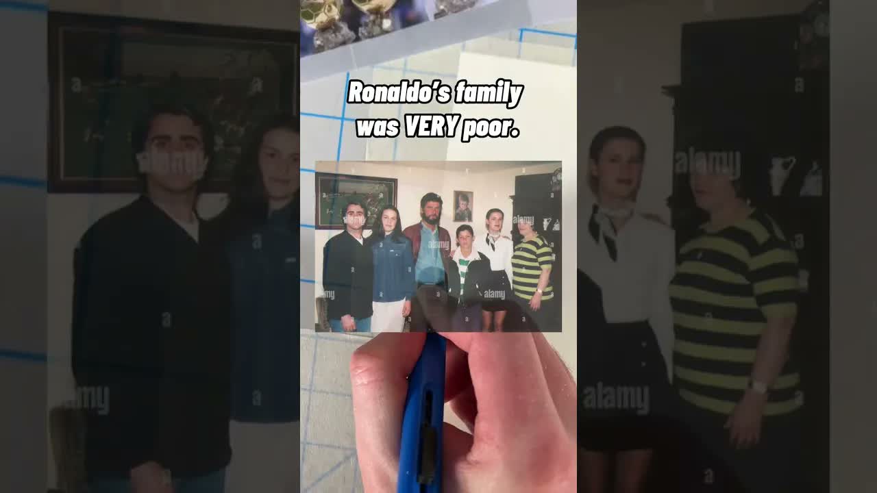 This Ronaldo tape portrait comes with a story most fans know well