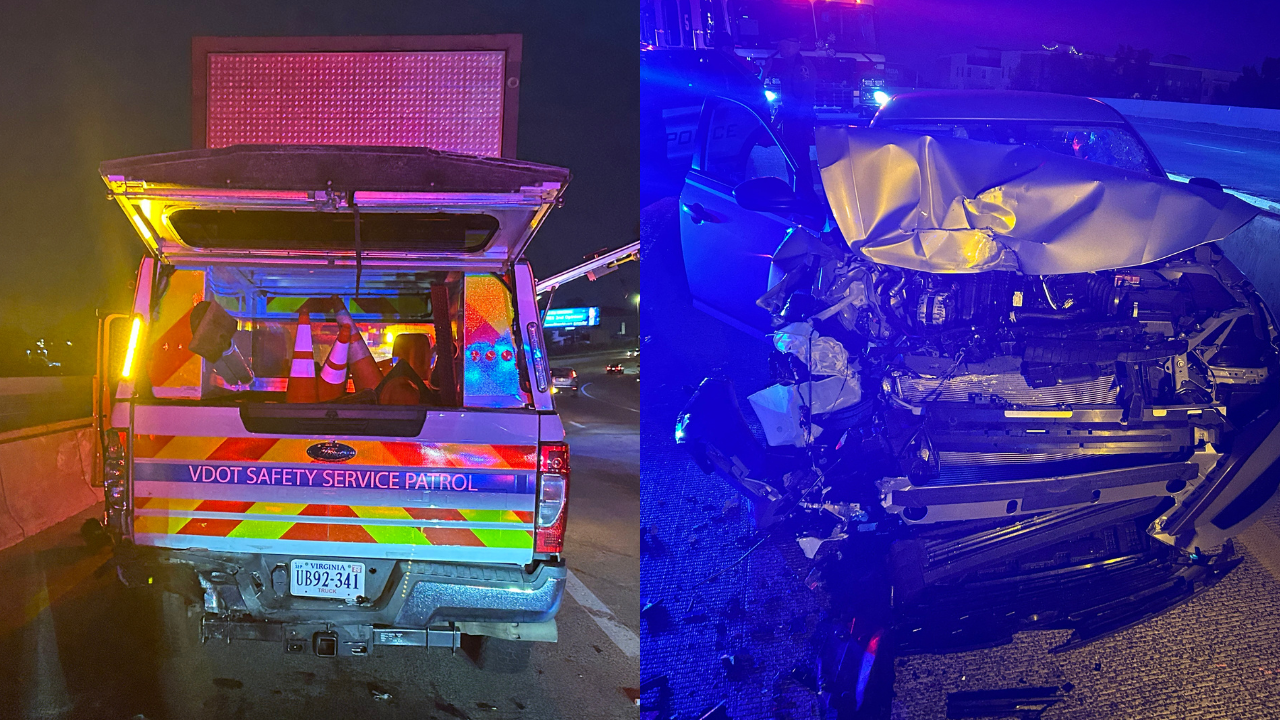 I-95 crash injures VDOT worker, two others near Lombardy Street in Richmond