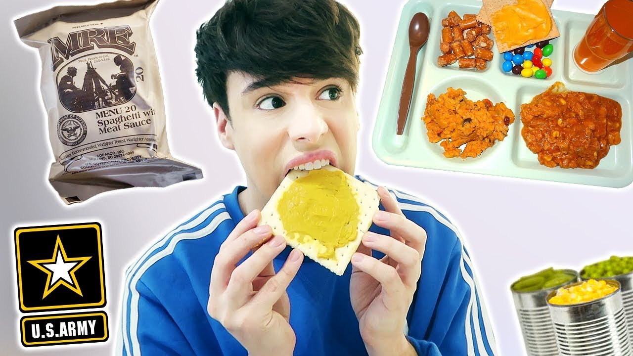 Eating real military grade MRE meals for 24 hours straight