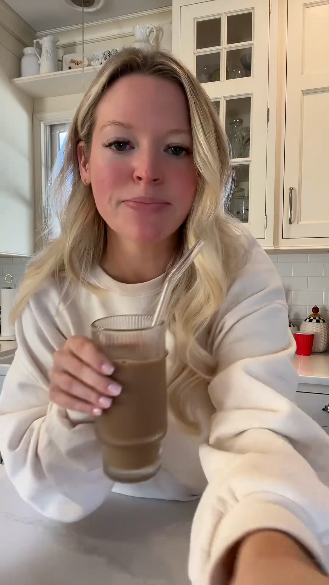 Checking in with my coffee and probably my Diet Coke because that's ...