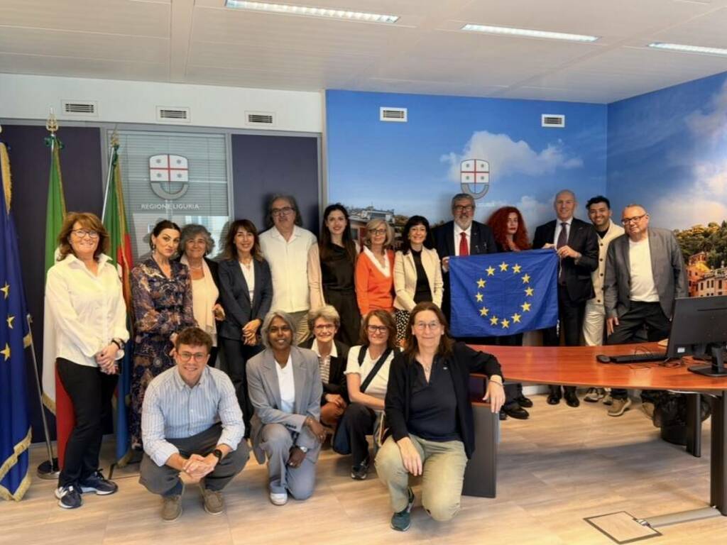 Delegazione di giornalisti liguri in visita alla sede di Regione Lguria ...