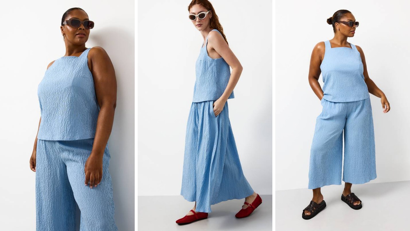 Sainsbury’s new powder blue clothing range is full of warm-weather staples