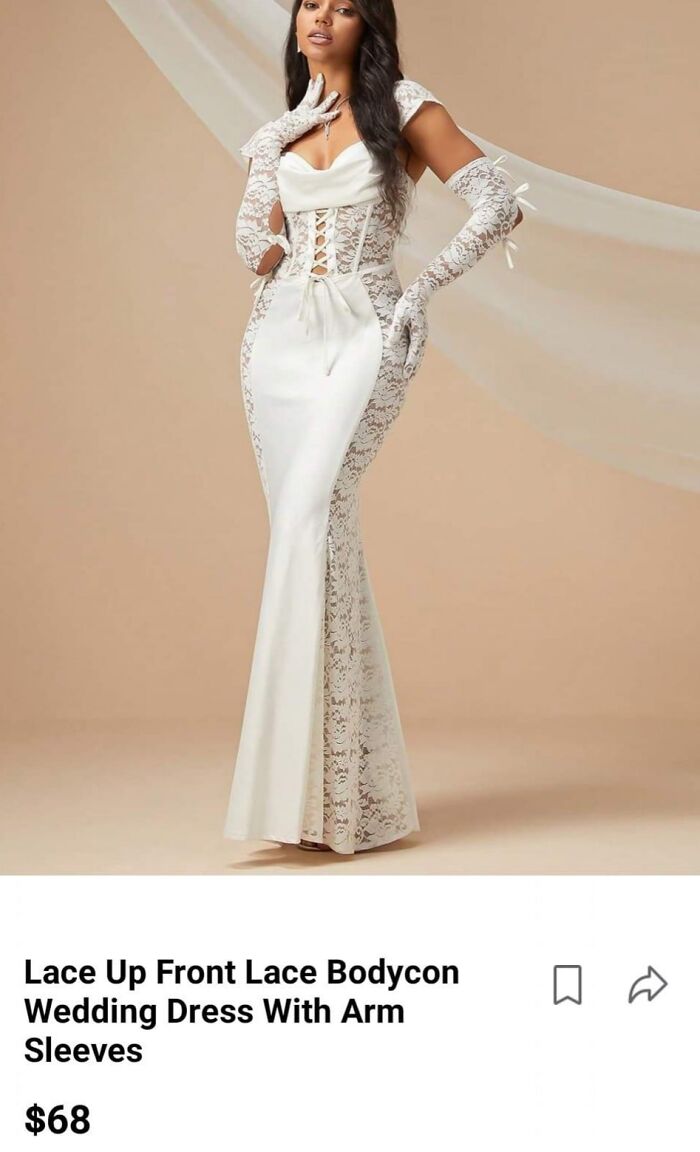 25 questionable wedding dresses that make you do a double take
