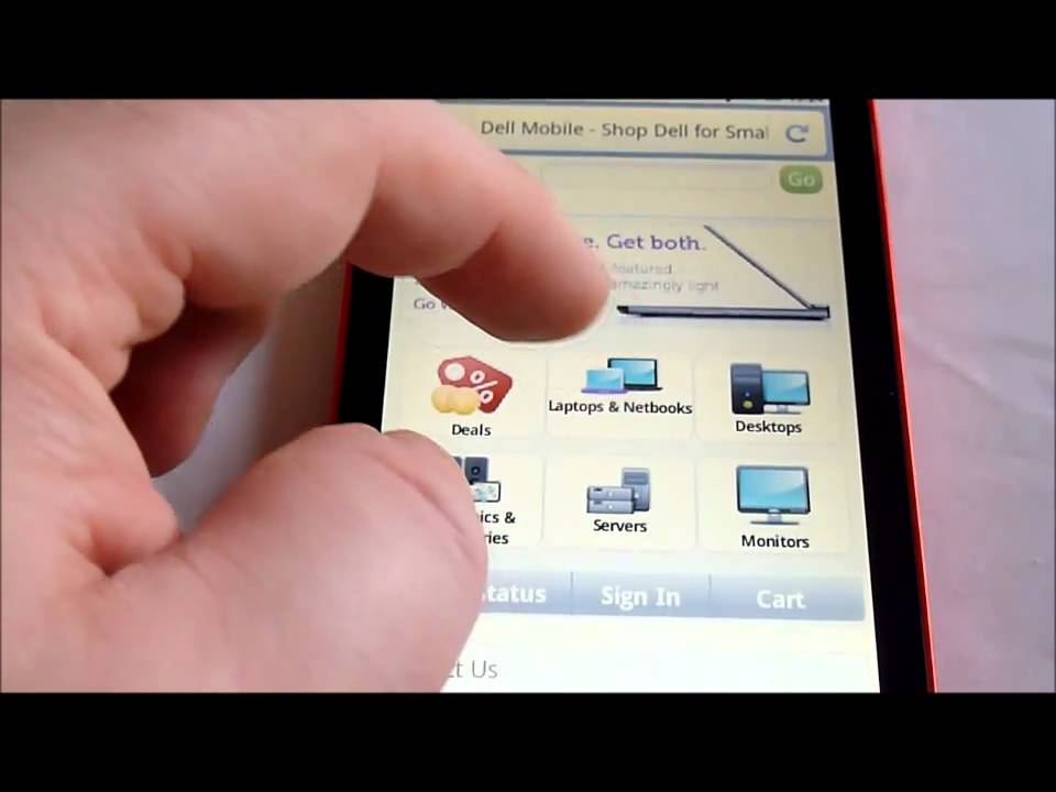 Dell Streak Froyo 2.2: Portrait browsing & pinch-to-zoom demo!