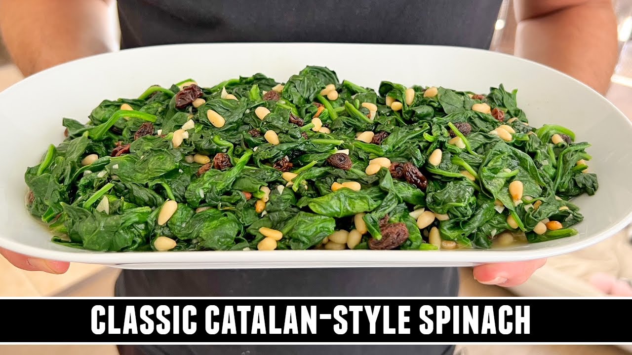 Classic Catalan style spinach recipe from Barcelona