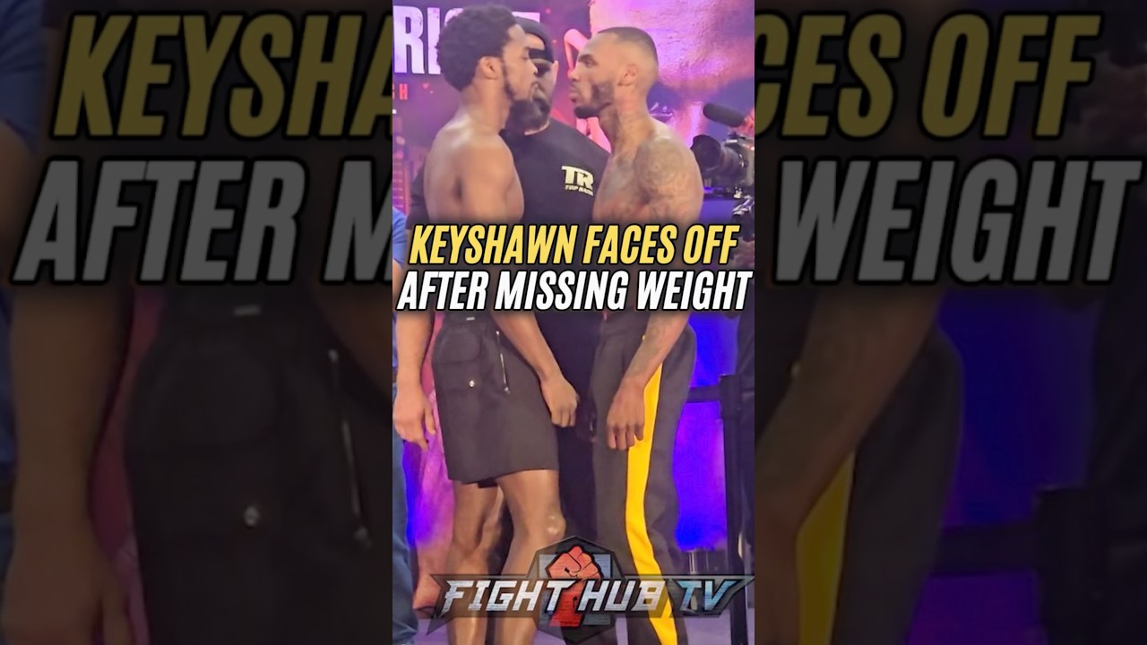 Keyshawn Davis faces off with Albright after missing his weight
