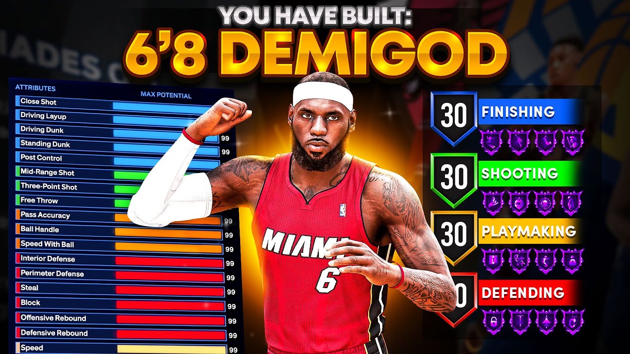 Dominate NBA 2K24 with this unstoppable 6'8 rebirth demigod build