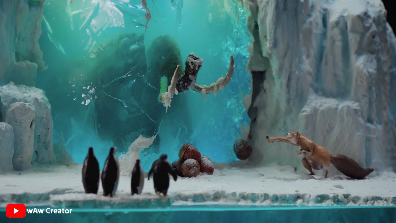 Building an epic Ice Age diorama: Frozen mammoth & Scrat sculpture ...