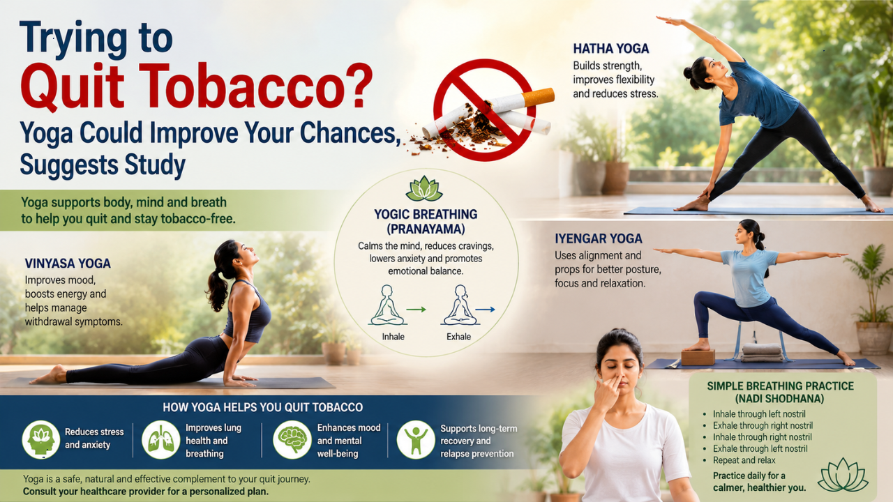 Trying to quit tobacco? Yoga could improve your chances, suggests study