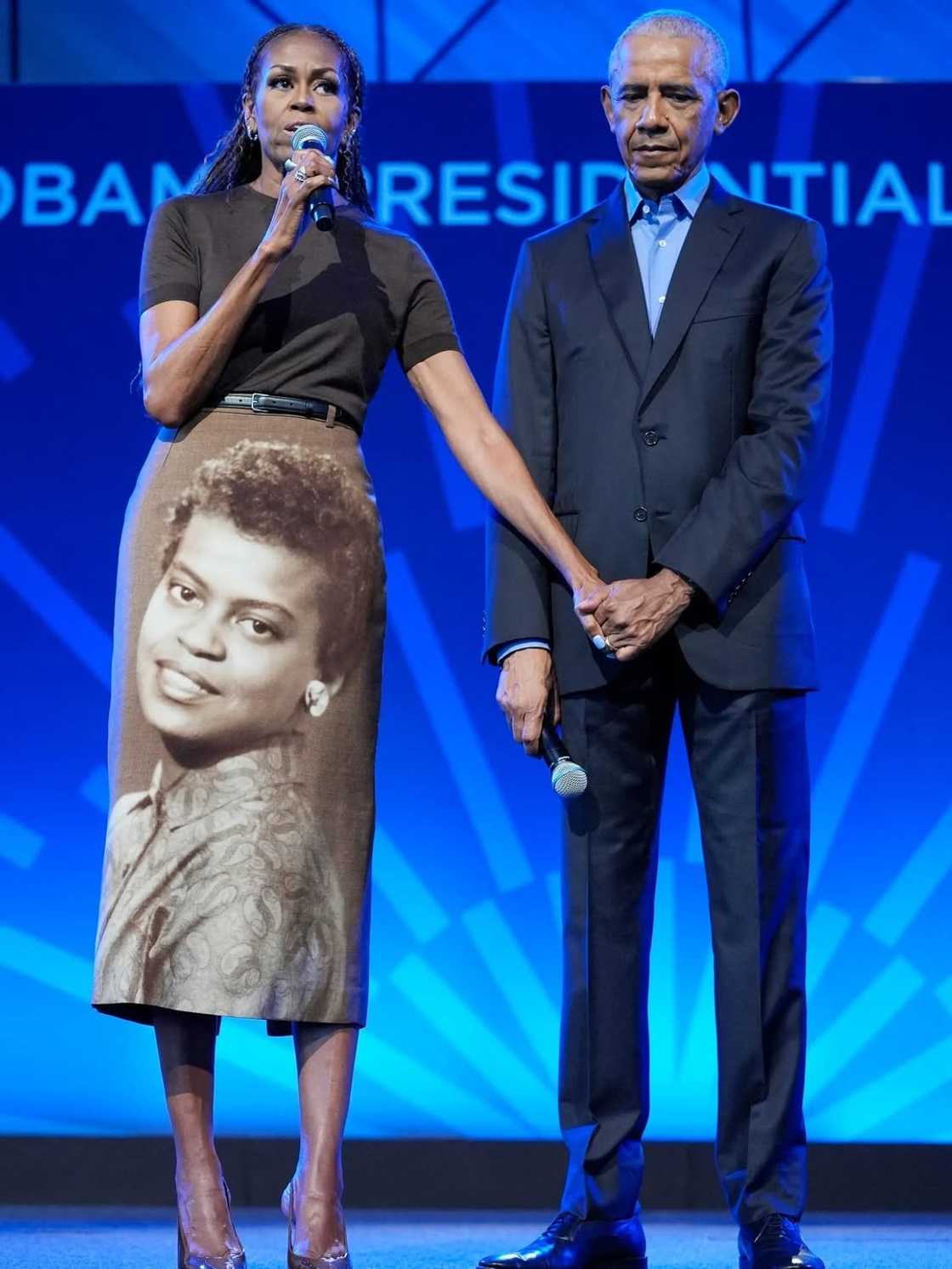 Barack Obama breaks down after Michelle wore skirt with her late mum’s ...