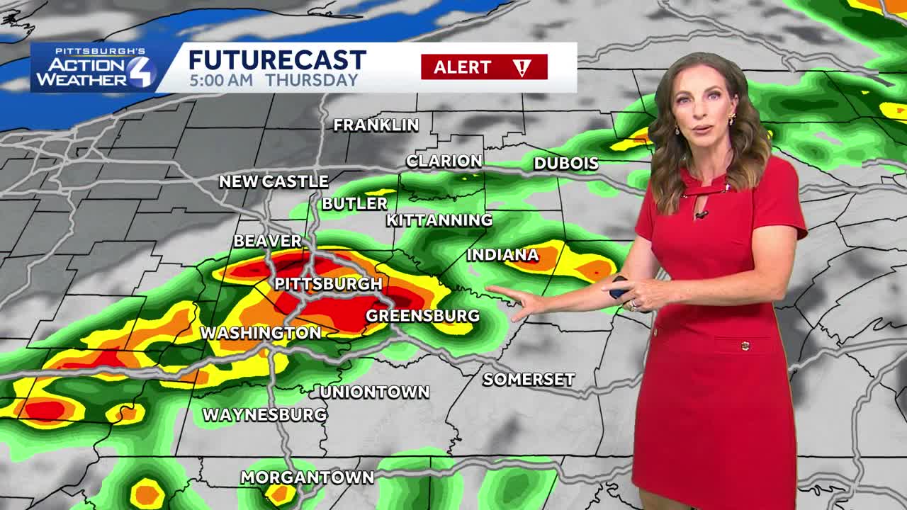Alert day Thursday: Windy, pockets of heavy rain