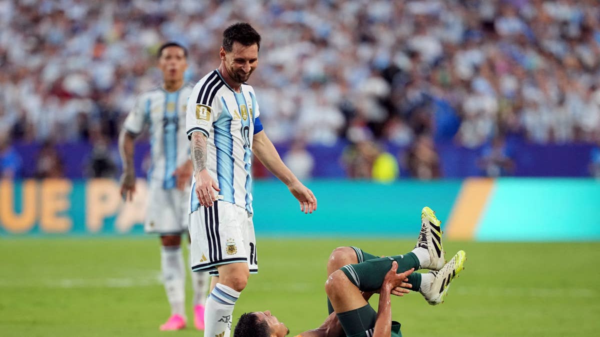 ESPN analyst says Lionel Messi deserved red card for 'clumsy' challenge ...
