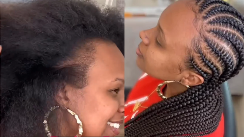 Master clean and professional stitched feed in braids