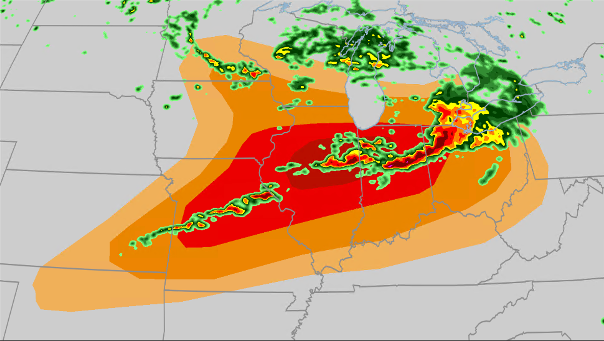 Tornadoes, damaging winds threaten Midwest again