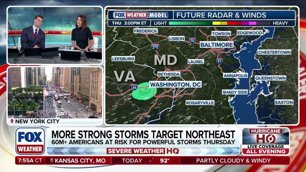 Line of severe storms to bring heavy rain to the Northeast