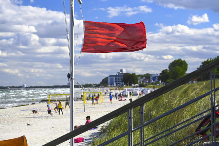 Baden trotz roter Flagge: Diese Strafe droht an der Ostsee