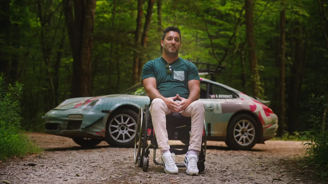 Most drivers couldn't keep up with him: "And he's in a wheelchair"