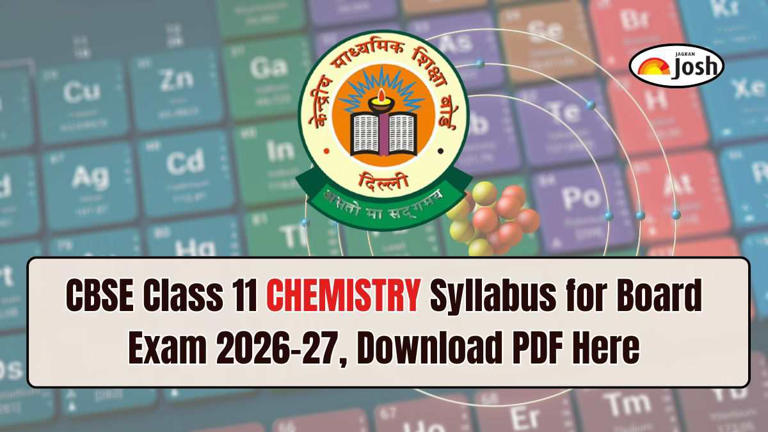 CBSE class 11 chemistry syllabus for board exam 2026-27, download PDF here