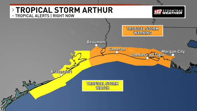 Tropical storm Arthur develops in the Gulf