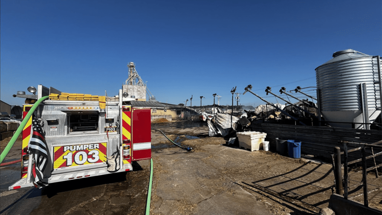 Fire damages structures at K-State Dairy Unit Wednesday