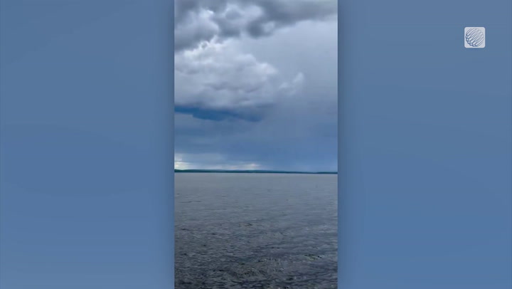 Storm clouds building over the Ottawa River