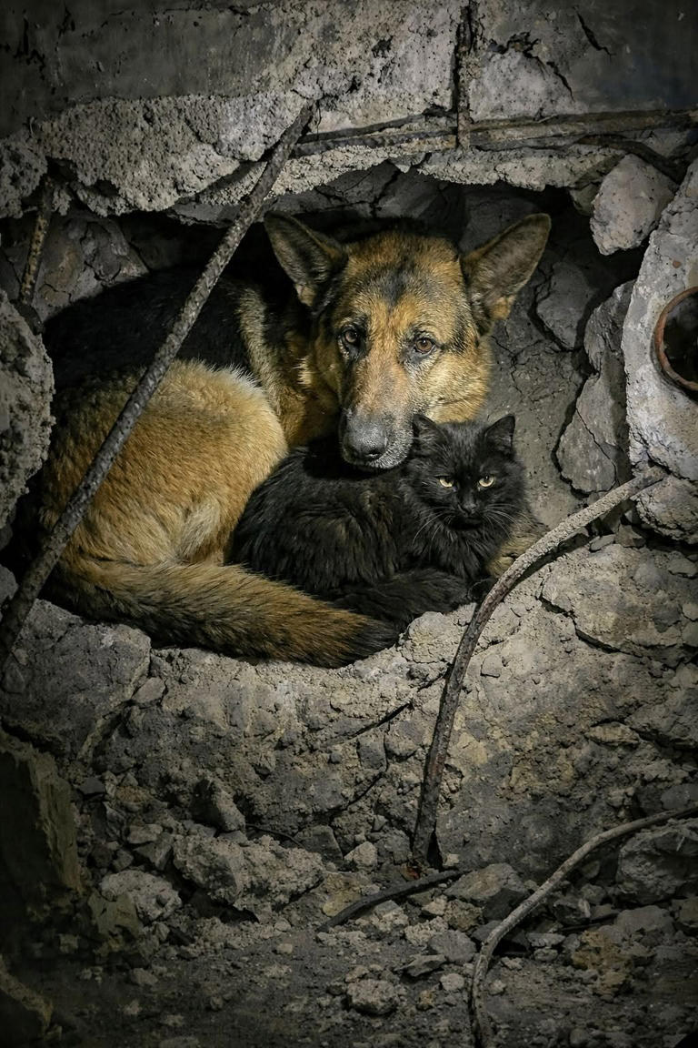 Terremoto, un golden retriever resta sotto le macerie per proteggere il ...