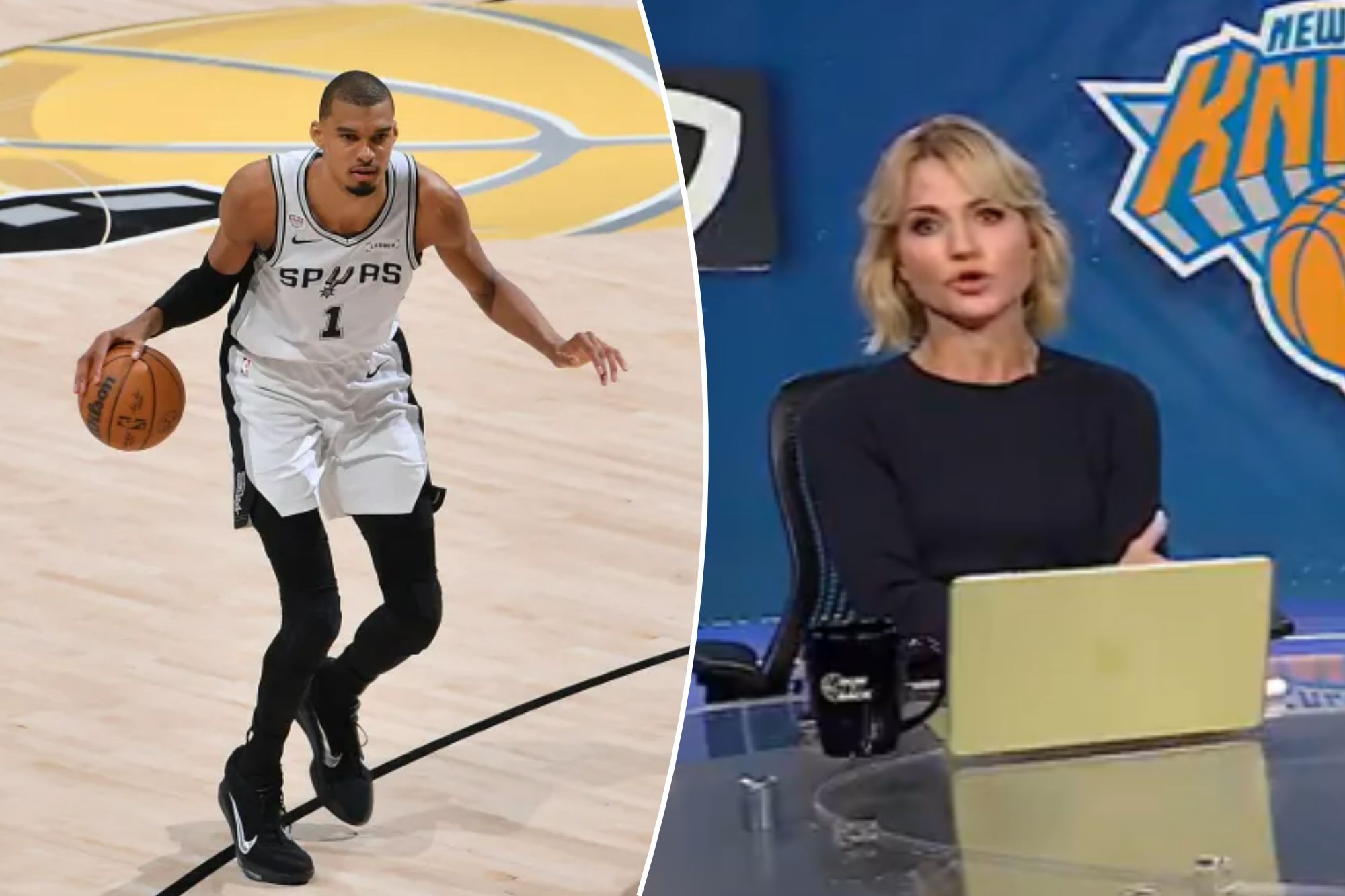 Michelle Beadle attacks ‘crying’ Knicks fans over Victor Wembanyama ...