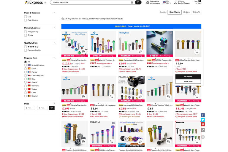 I've been buying bike parts on AliExpress for years – follow these ...