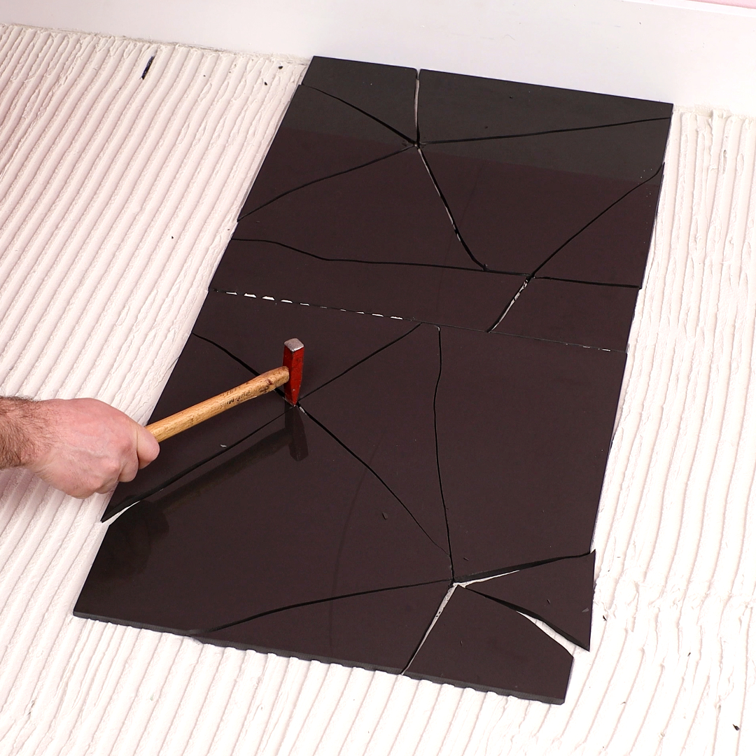 DIY broken tiles floor! 🙌💯