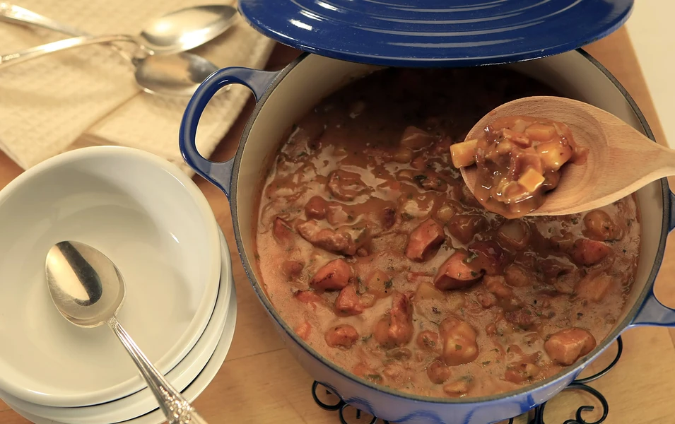 Cozy up with one-pot American goulash