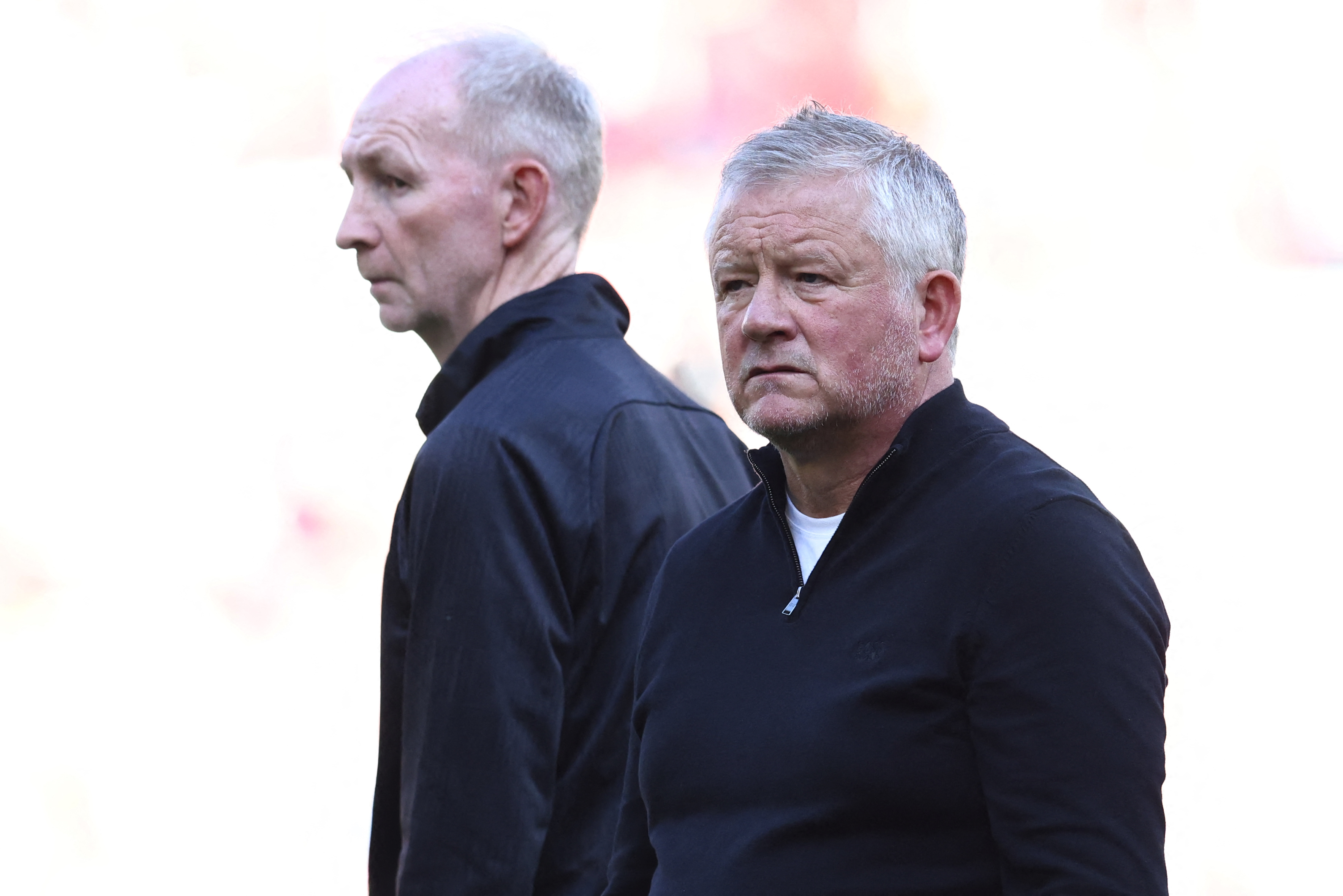 Chris Wilder sends messages to Alan Knill and Guilherme Ramos following ...