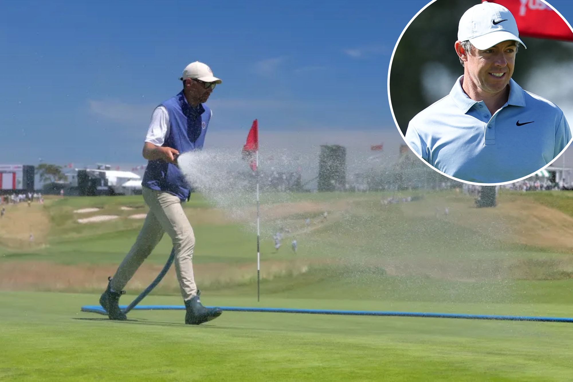 Rory McIlroy explains 'unique' 2 p.m. watering quirk at US Open