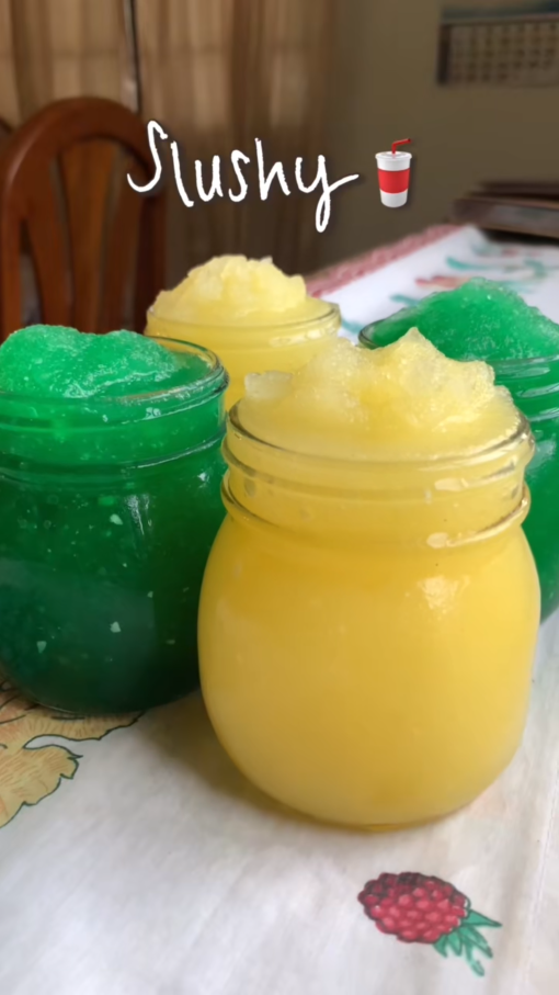 It’s a slushy, the ultimate ice cold drink