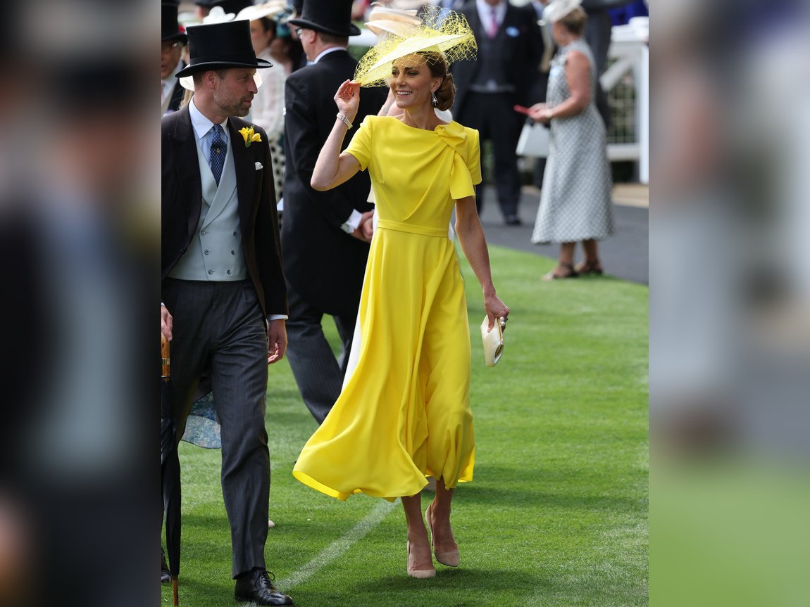 Royal Ascot: Sunshine Princess Kate radiates in yellow dress