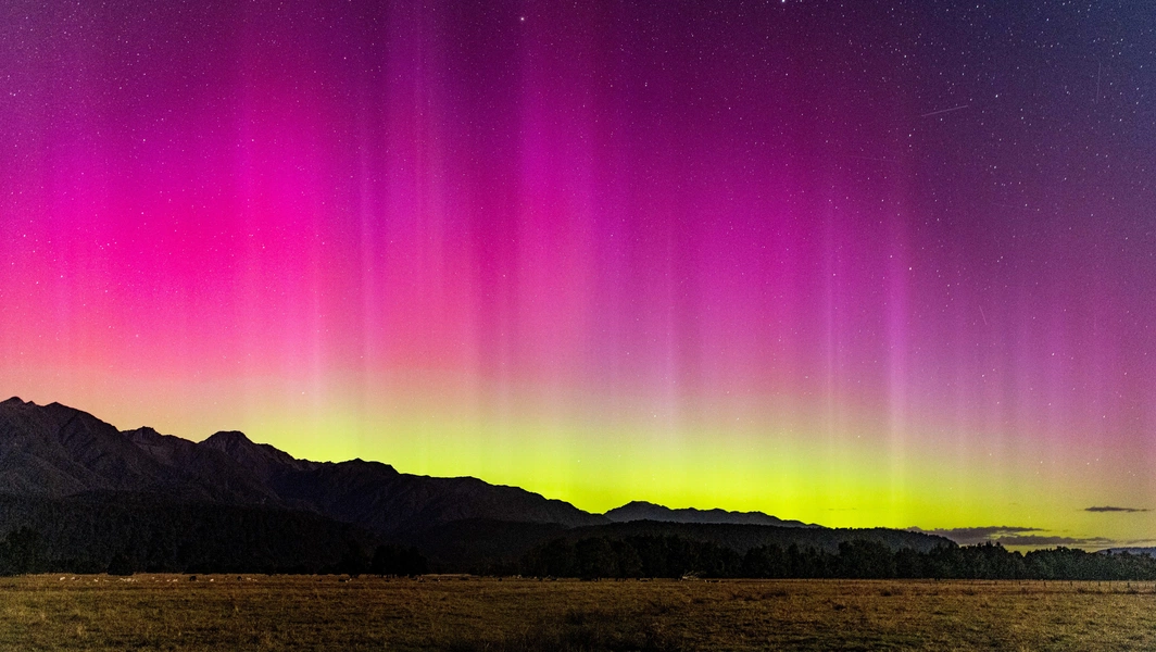 Jessica Meir captures rare 'dancing snake' southern lights from space