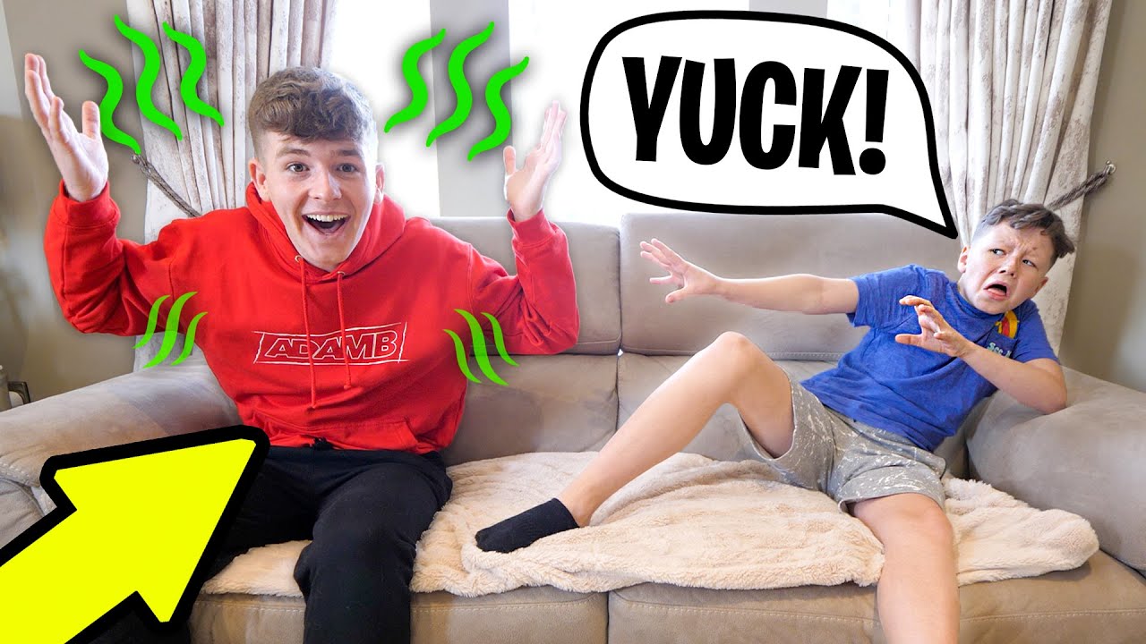 My little brother reacts to the "you smell bad" prank