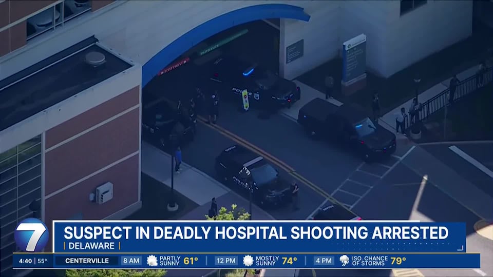 Suspect in fatal shooting inside Delaware hospital taken into custody