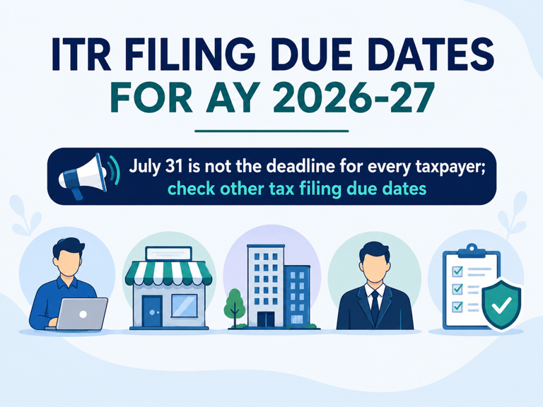 ITR filing due dates for AY 2026-27: July 31 is not the deadline for ...