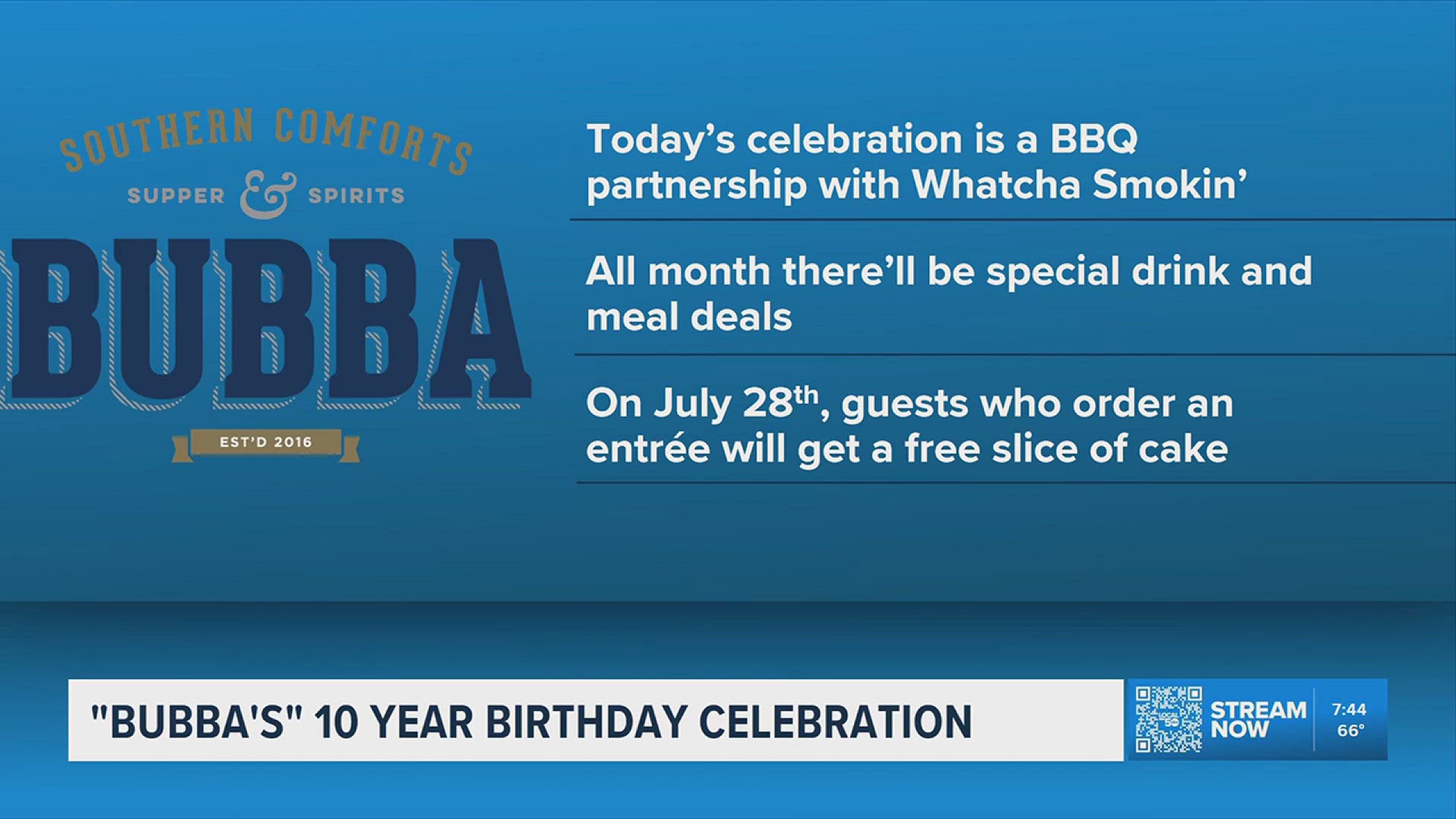 Bubba celebrating 10-year anniversary with special drink and meal deals