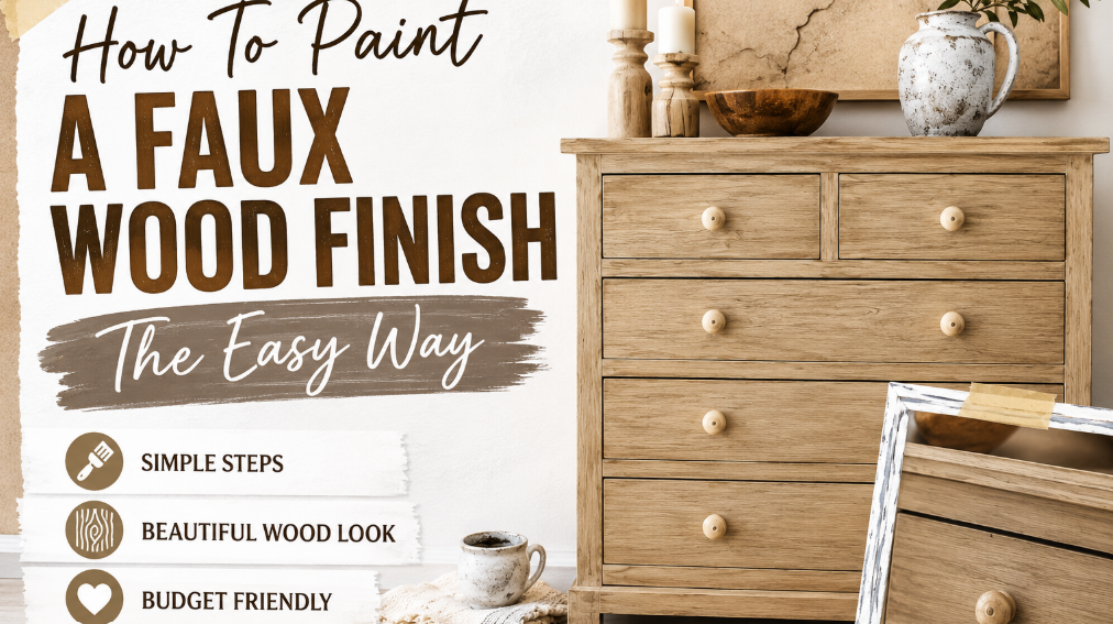 How to paint a faux wood finish the easy way