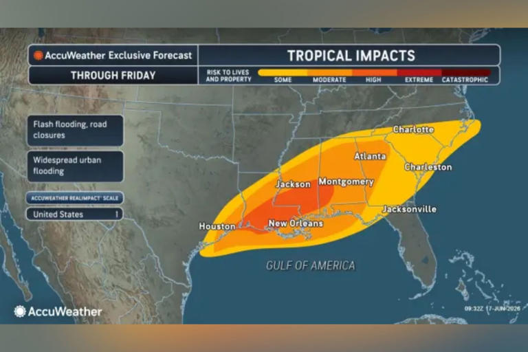Map shows where possible tropical storm Arthur poses worst threat to life