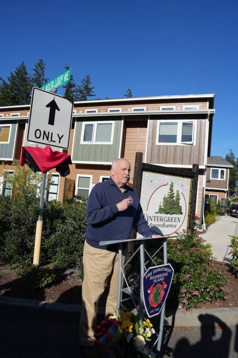 Street dedication ceremony honors longtime volunteer firefighter