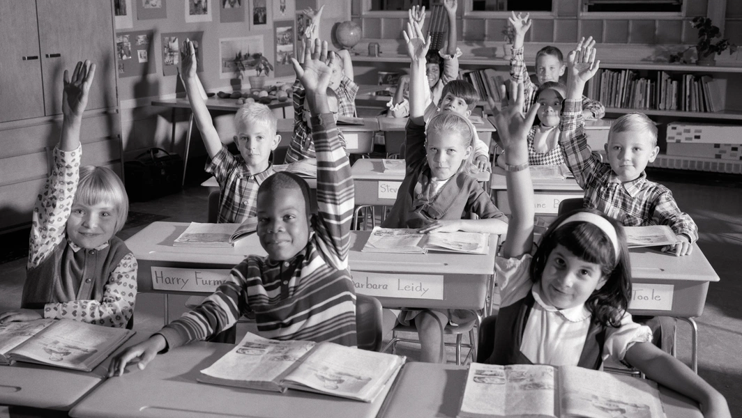 16 snapshots of 1960s school life