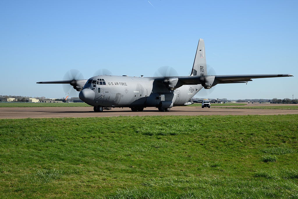 Inside the C-130 Hercules, a military transport aircraft that can land ...