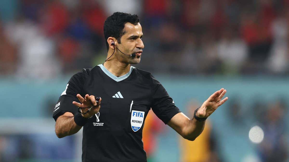 Who is the referee in Portugal vs. DR Congo World Cup game?