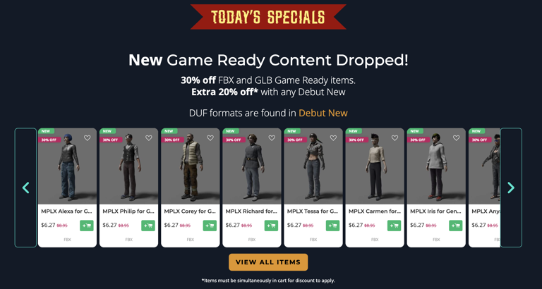 New game-ready character assets just launched for Unreal, Unity and Blender
