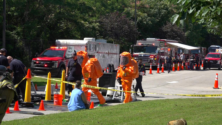 Local agencies come together for simulated train derailment drill in ...