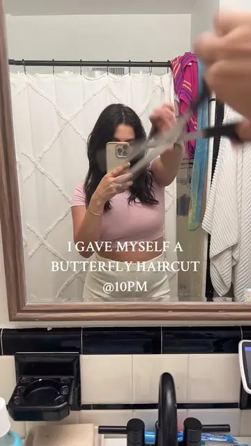 I tried a DIY butterfly haircut at 10 PM
