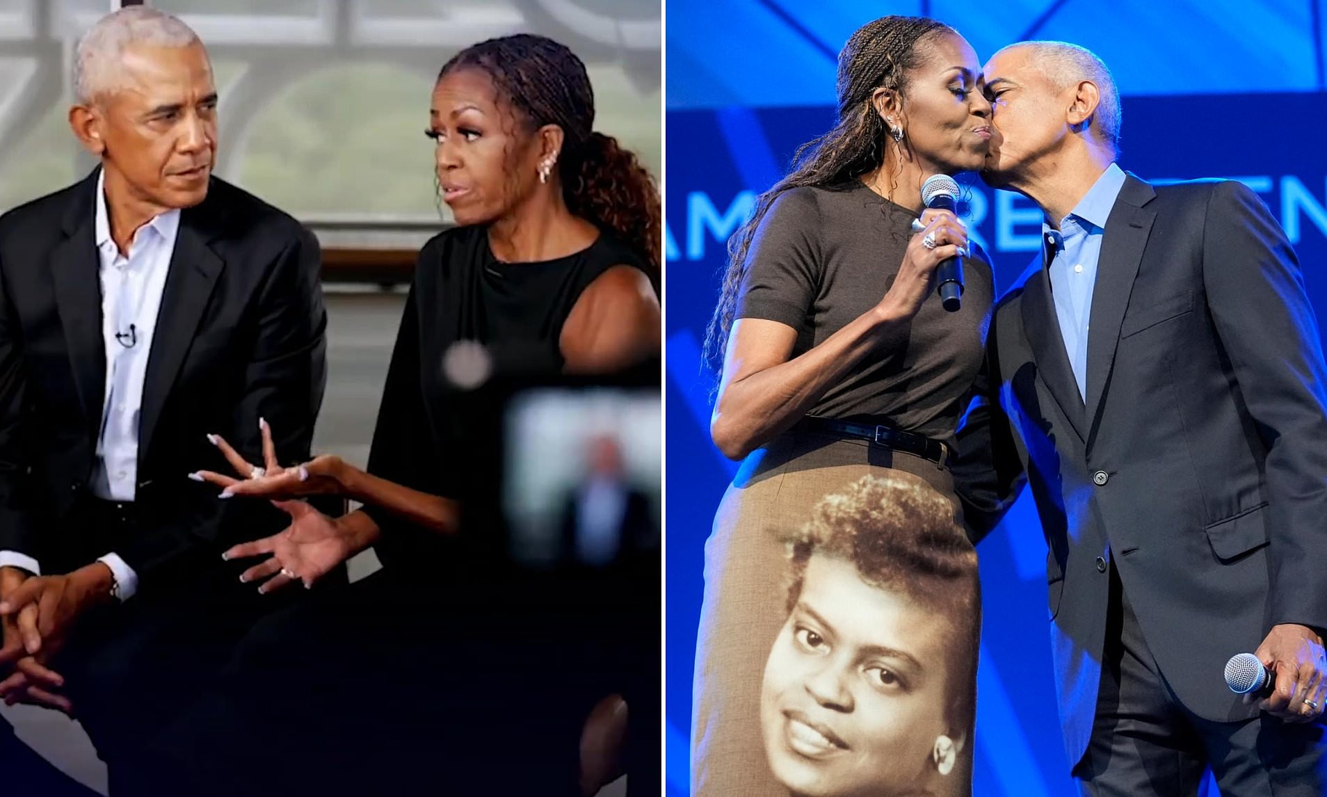 Body language expert reveals cryptic clues between Michelle and Barack ...